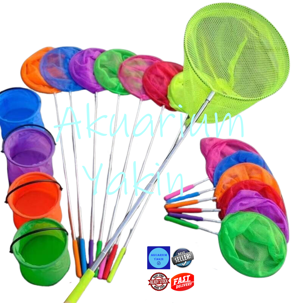 4077 TELESCOPIC EXTENDABLE CATCH TADPOLE FISH BUCKET FISHING NET EXTEND ...