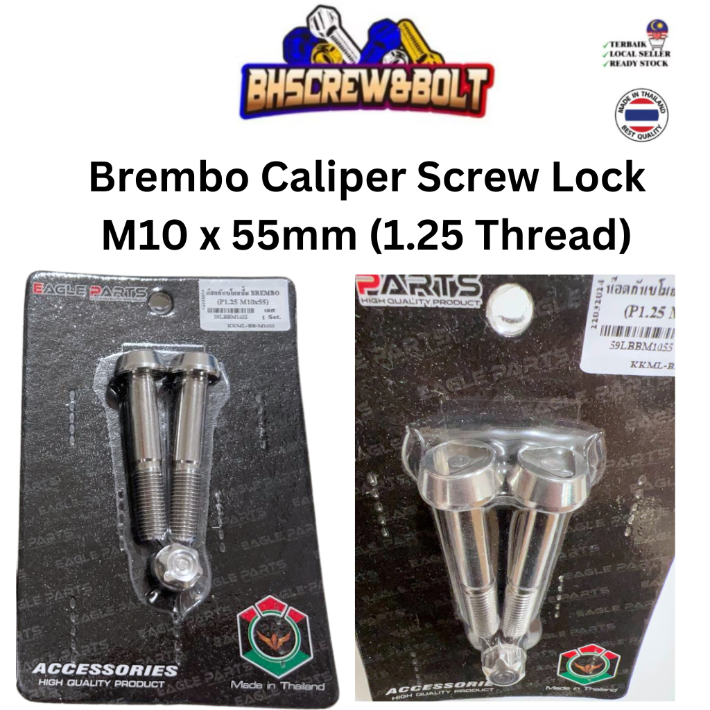 Brembo Caliper Skru Lock M10x55mm Brembo Caliper screw Lock (1.25 ...