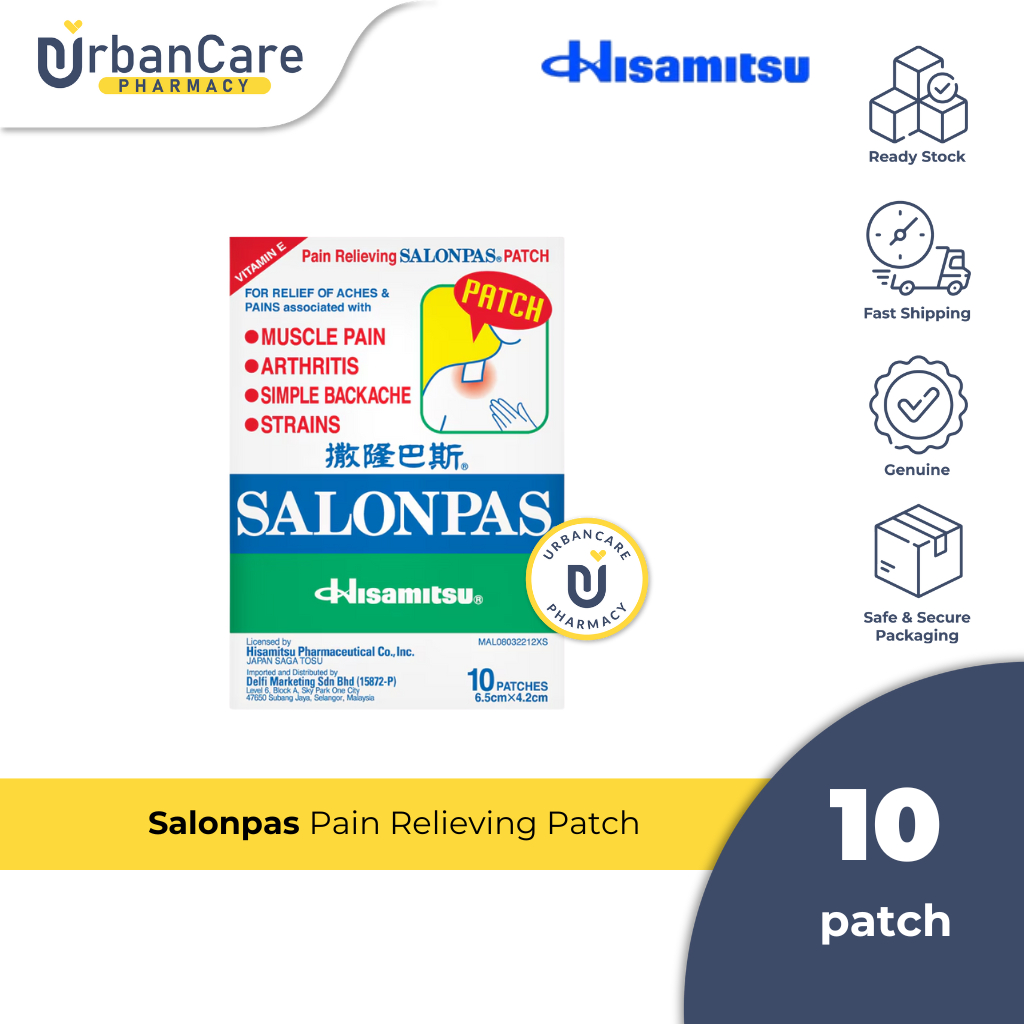 Salonpas Pain Relieving Patch 10's / 20's / 40's | Shopee Malaysia