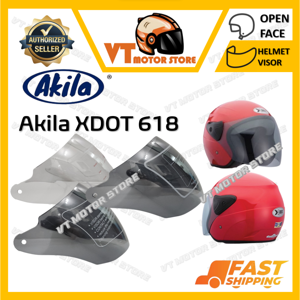 🔥HOT SALE🔥 AKILA XDOT 618 / X-DOT 618 / G618 HELMET VISOR QUALITY BULAT ...