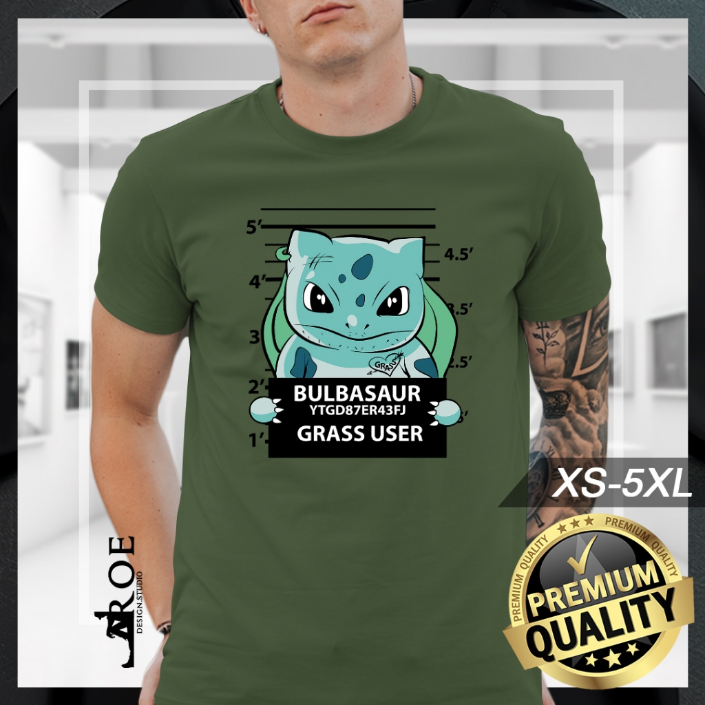 🔥 Baju Tshirt BULBASAUR GRASS USER Pokemon Unisex + Plus Size 🔥 ...