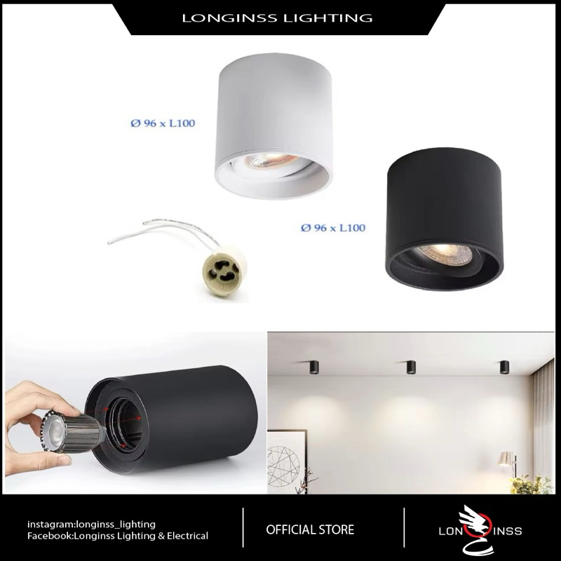 LED Surface Mounted Downlight Spotlight Gu10 Casing Only White / Black ...