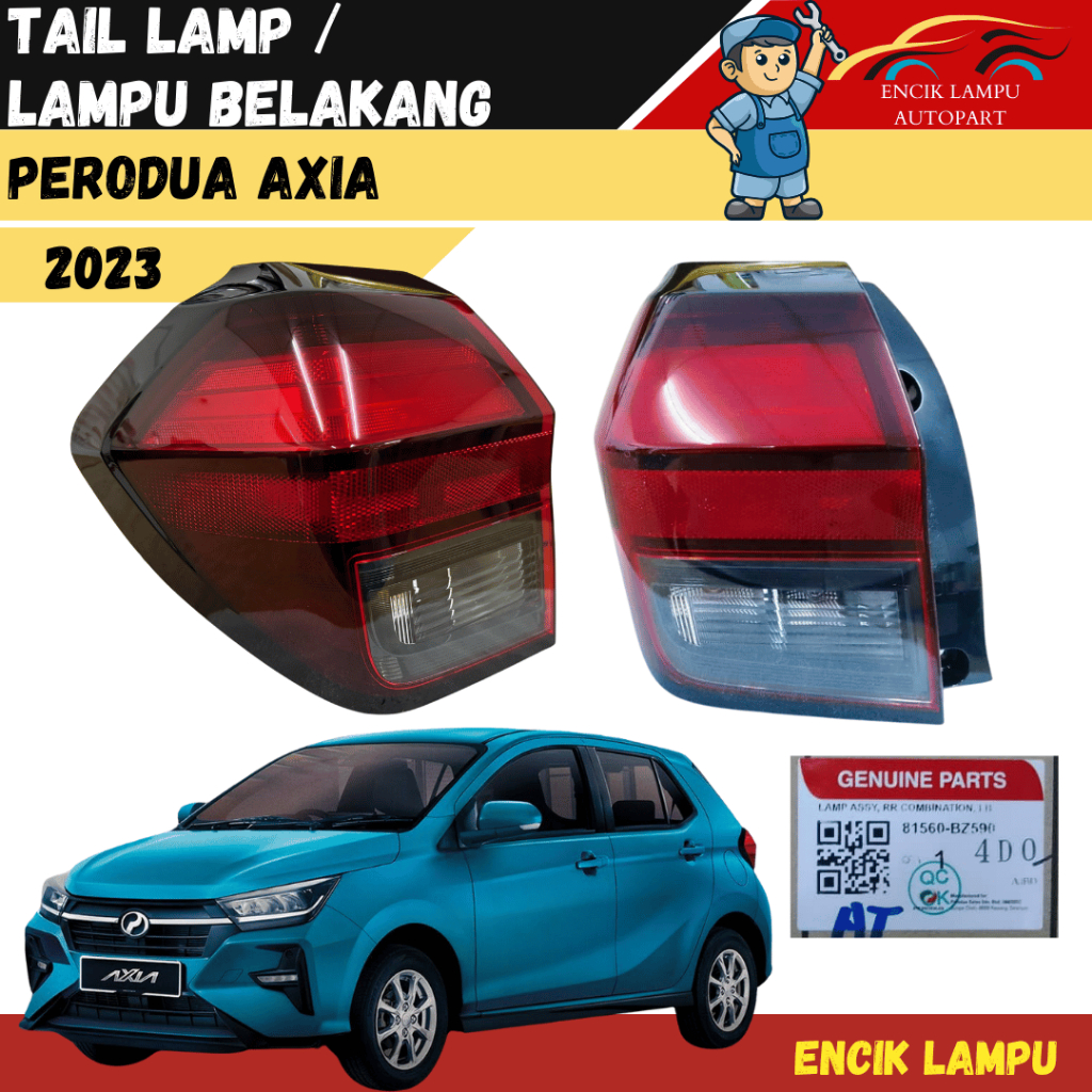 ORIGINAL PERODUA AXIA 2023 TAIL LAMP LAMPU BELAKANG 100% NEW HIGH ...