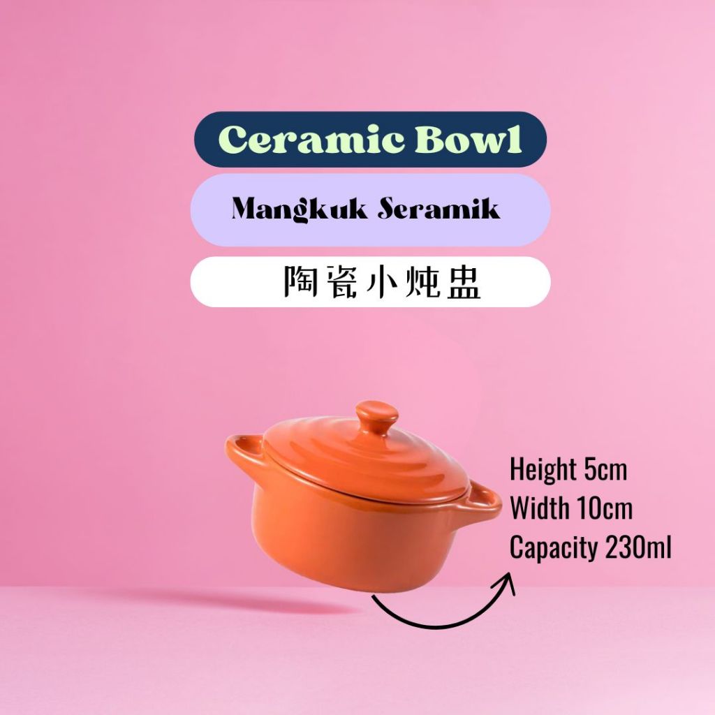 Cute & Handy Ceramic Bowl / Mangkuk Seramik /陶瓷小炖盅 (1 pc) | Shopee Malaysia