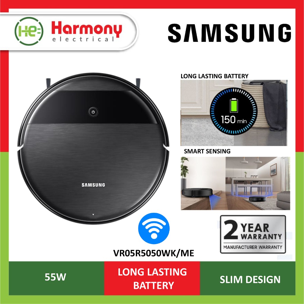 SAMSUNG 55W POWERbot Essential 2-in-1 Vacuum Cleaner Cleaning & Mopping ...