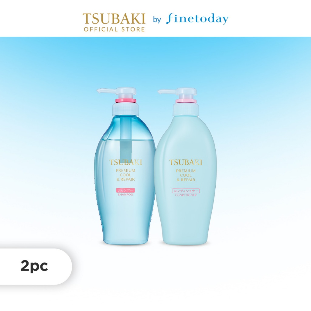 [Bundle] TSUBAKI Premium Cool & Repair Hair Set 490ml (hair shampoo ...