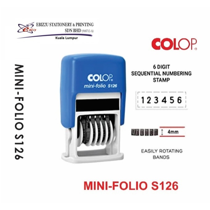 COLOP NUMBERING STAMP S126 (6 DIGITS) | Shopee Malaysia
