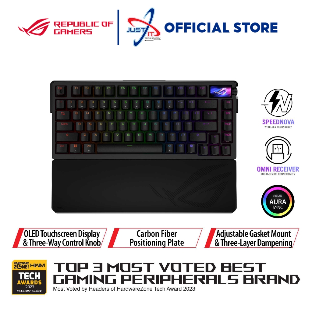 ASUS ROG M702 AZOTH EXTREME 75% 2.4G BLUETOOTH WIRELESS KEYBOARD ...