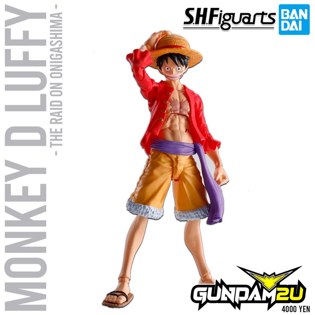 BANDAI SHF Monkey D Luffy - The Raid of Onigashima S.H.Figuarts One Piece Action Figure ...
