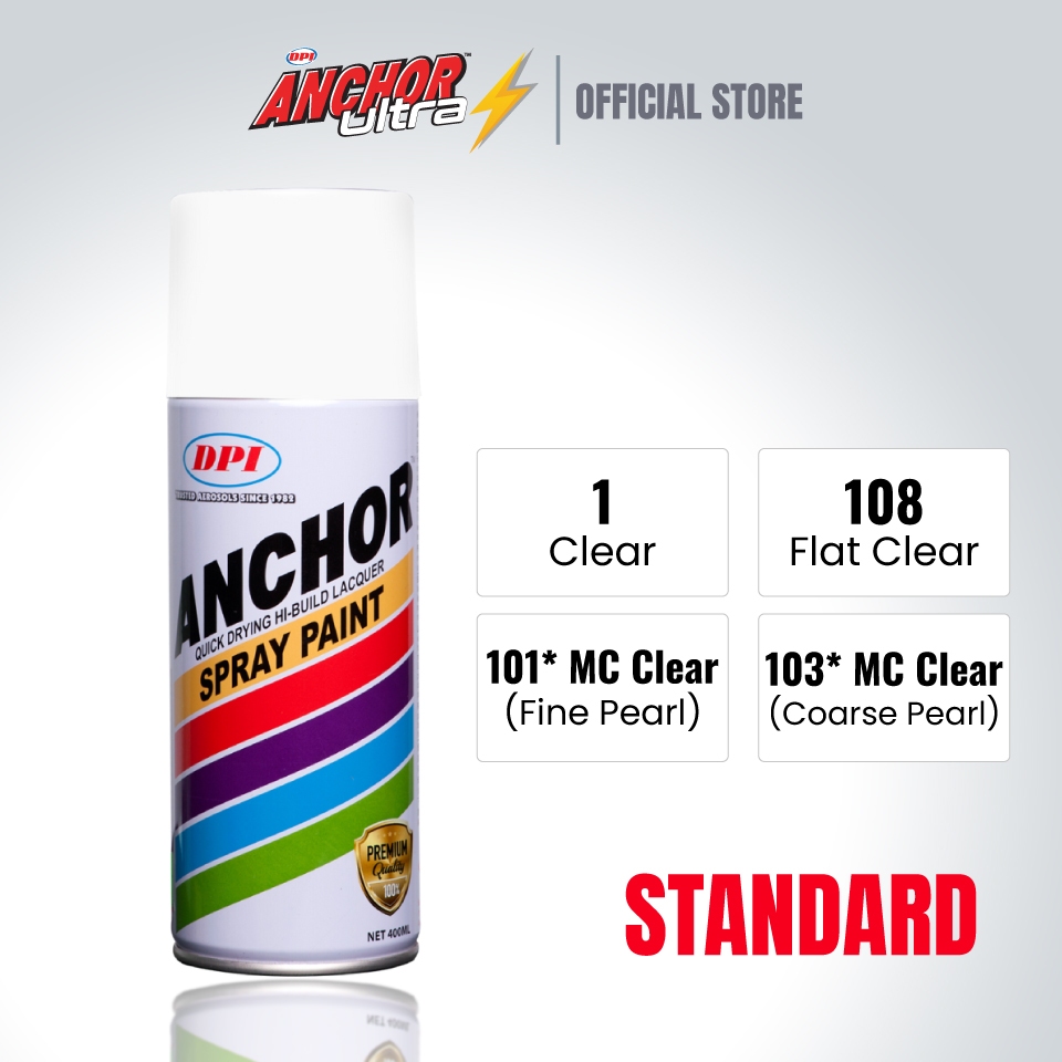 DPI Anchor Standard 1 Coat Clear/Lakuer/1 Clear/108 Flat Clear/101* Mutiara Halus/103* Coat ...