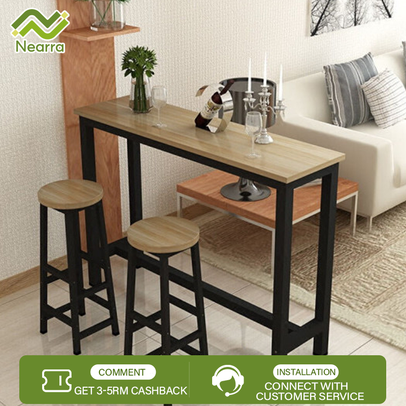 Bar table Set Meja bar set makan Stool High chair Kerusi tinggi Modern ...