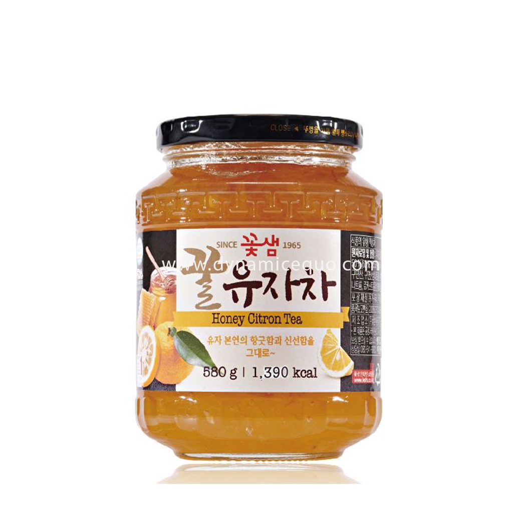 Kkoh Shaem Honey Citron Tea 580G 1KG KOTSAM Honey Citron Tea Drink 꽃샘 꿀 ...