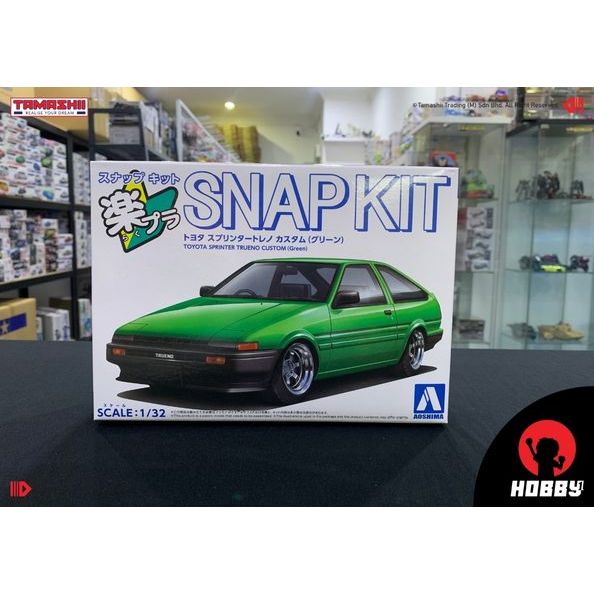 Aoshima The Snap Kit Toyota Sprinter Trueno (Green) (Scale 1/32) | Shopee Malaysia