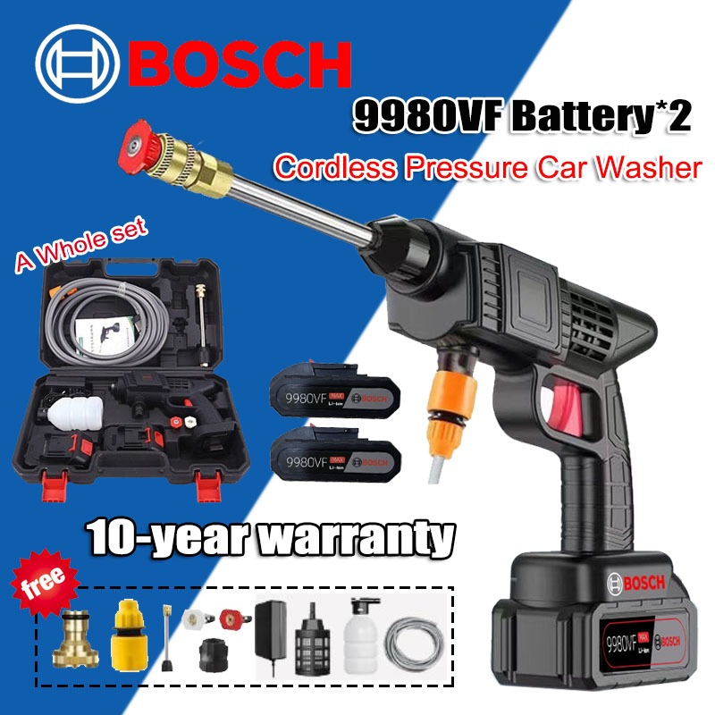 Bosch Water Jet Cordless 2 batteries Car Wash Floor Tiles Cleaner Spray ...