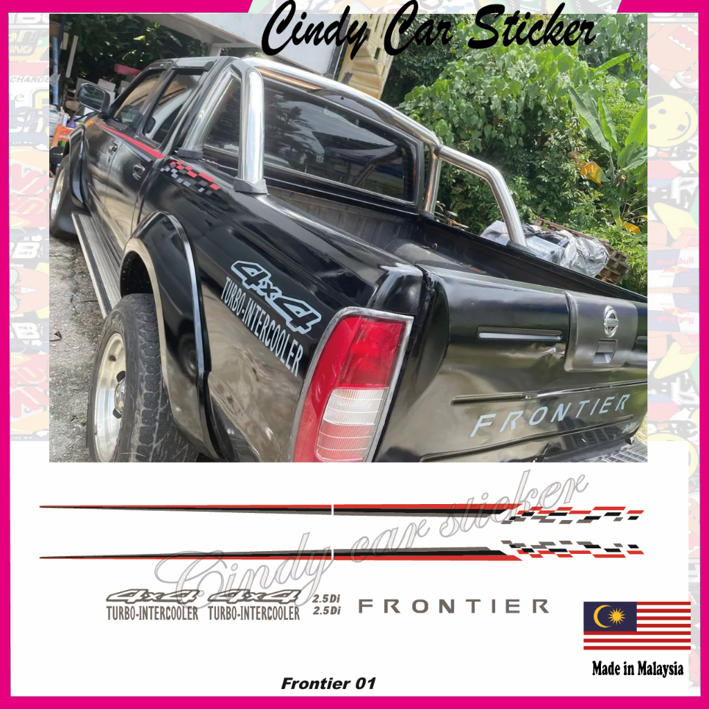 Nissan Frontier Car Side Body Sticker (1 Set) | 4x4 Decal | Pelekat ...