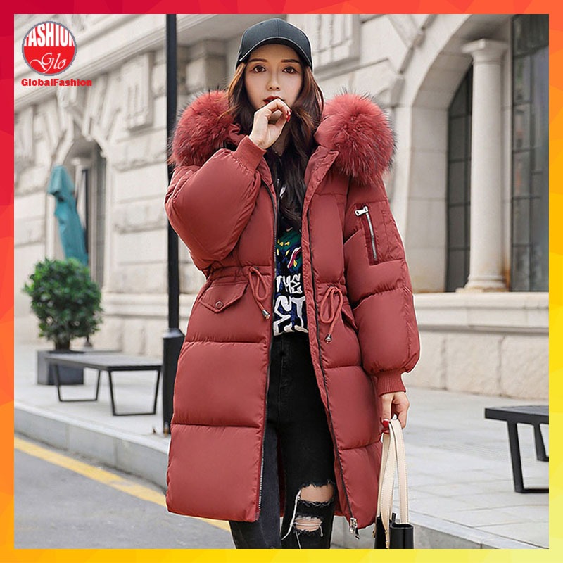 Winter Jacket Woman Baju Jaket Perempuan Tebal Thick Hooded Loose Fit ...