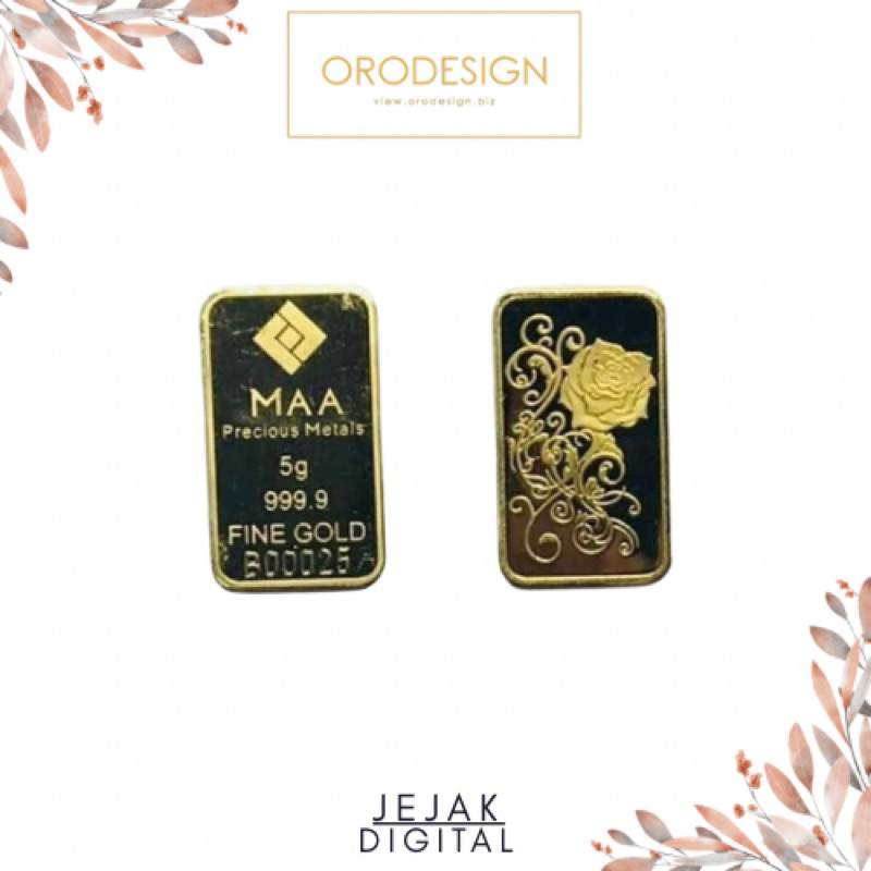 5g Gold Bar Emas Tulen 999.9 MAA Precious Metals | Ready Stock | Mesra ...