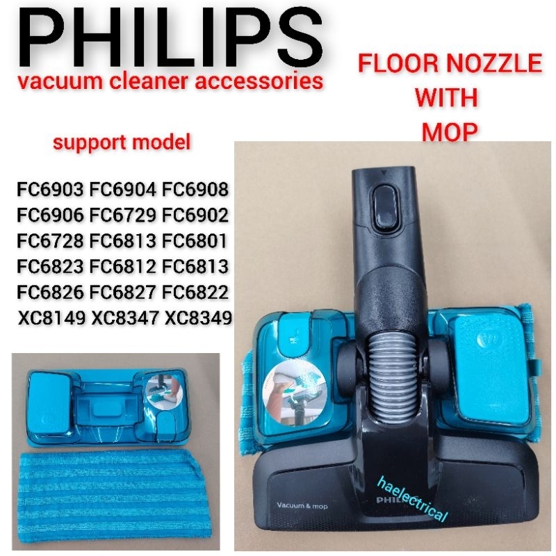 Philips cordless vacuum FLOOR NOZZLE with MOP for FC6903 FC6908 FC6906 ...