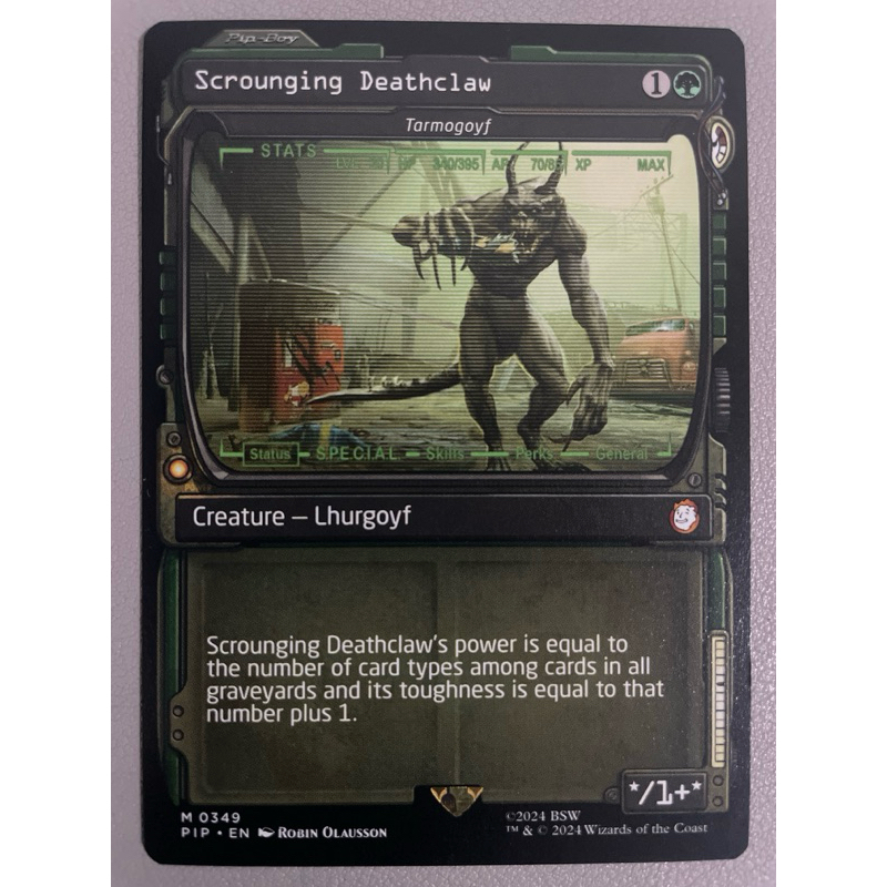 MTG:Fallout (PIP) M0349 - Tarmogoyf (Scrounging Deathclaw) | Shopee ...