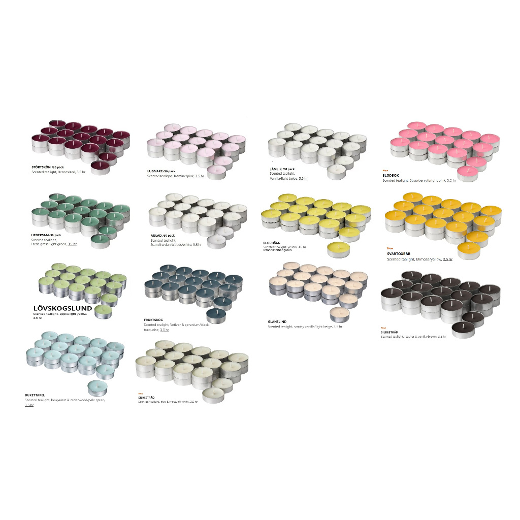 IKEA Scented Tealight Candle | Lilin Tealight Kecil Wangi | Lilin Wangi ...