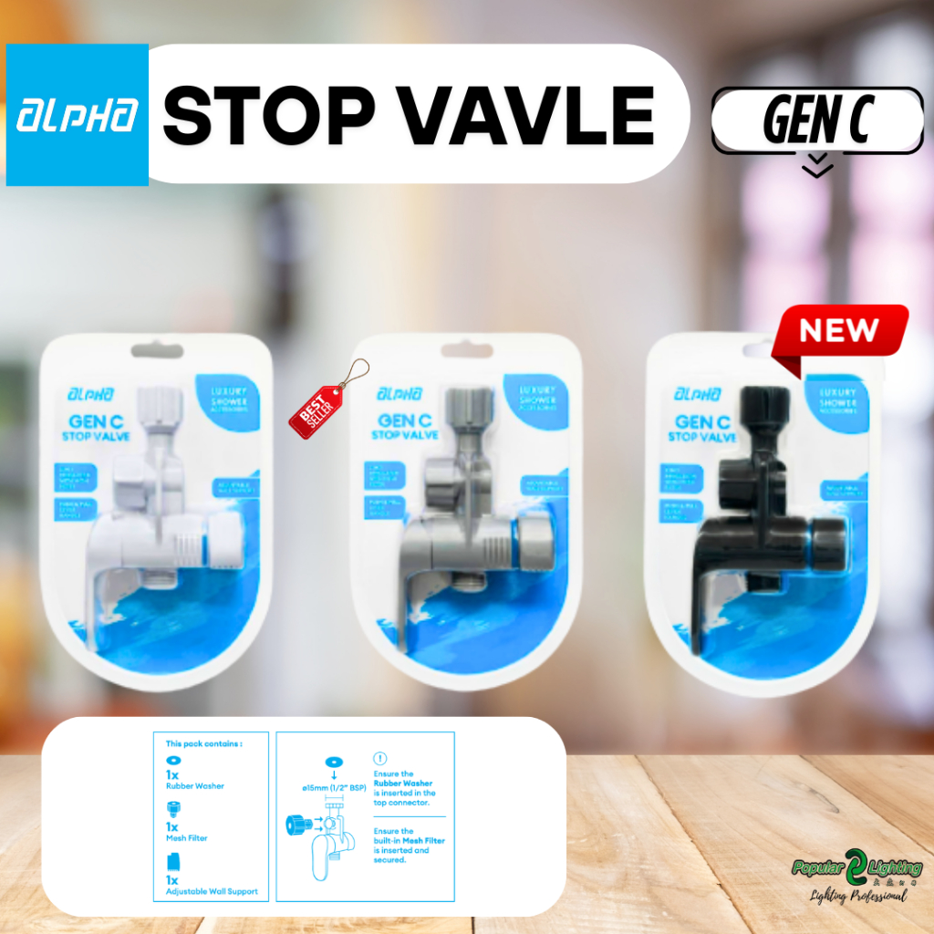 ALPHA GEN C FILTER STOP VALVE FOR INSTANT SHOWER WATER HEATER IM9 ...