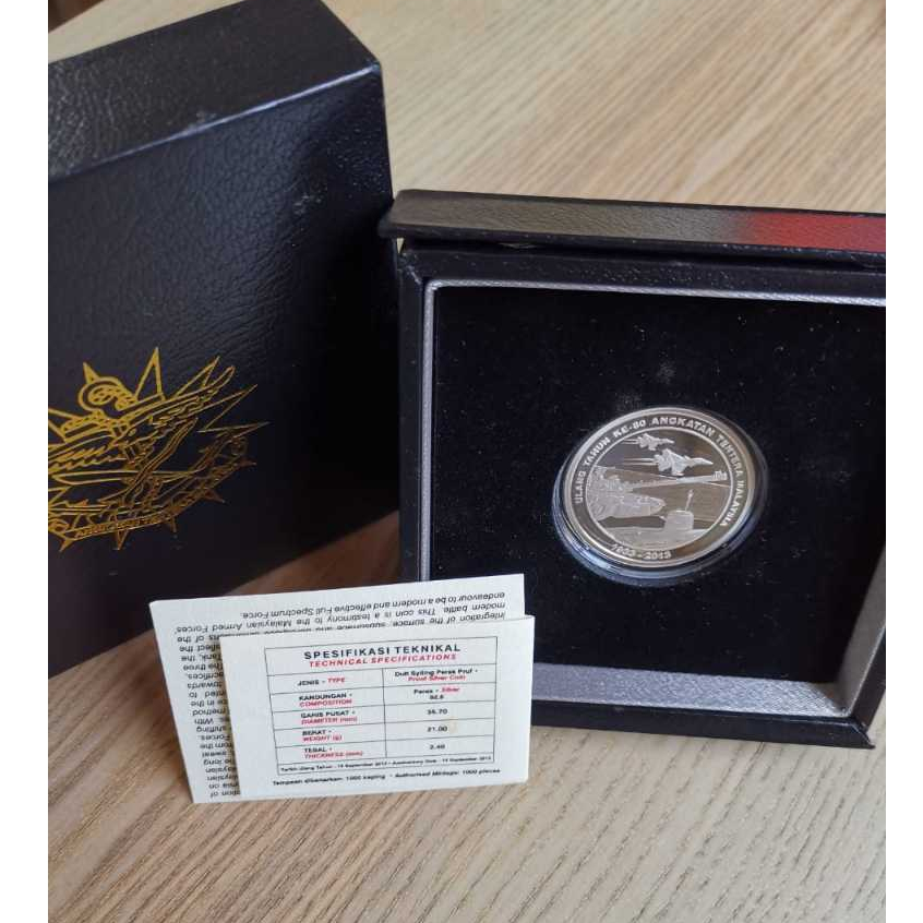 Malaysia Coin - 2013 80th Anniversary Malaysian Armed Forces 10 Ringgit ...