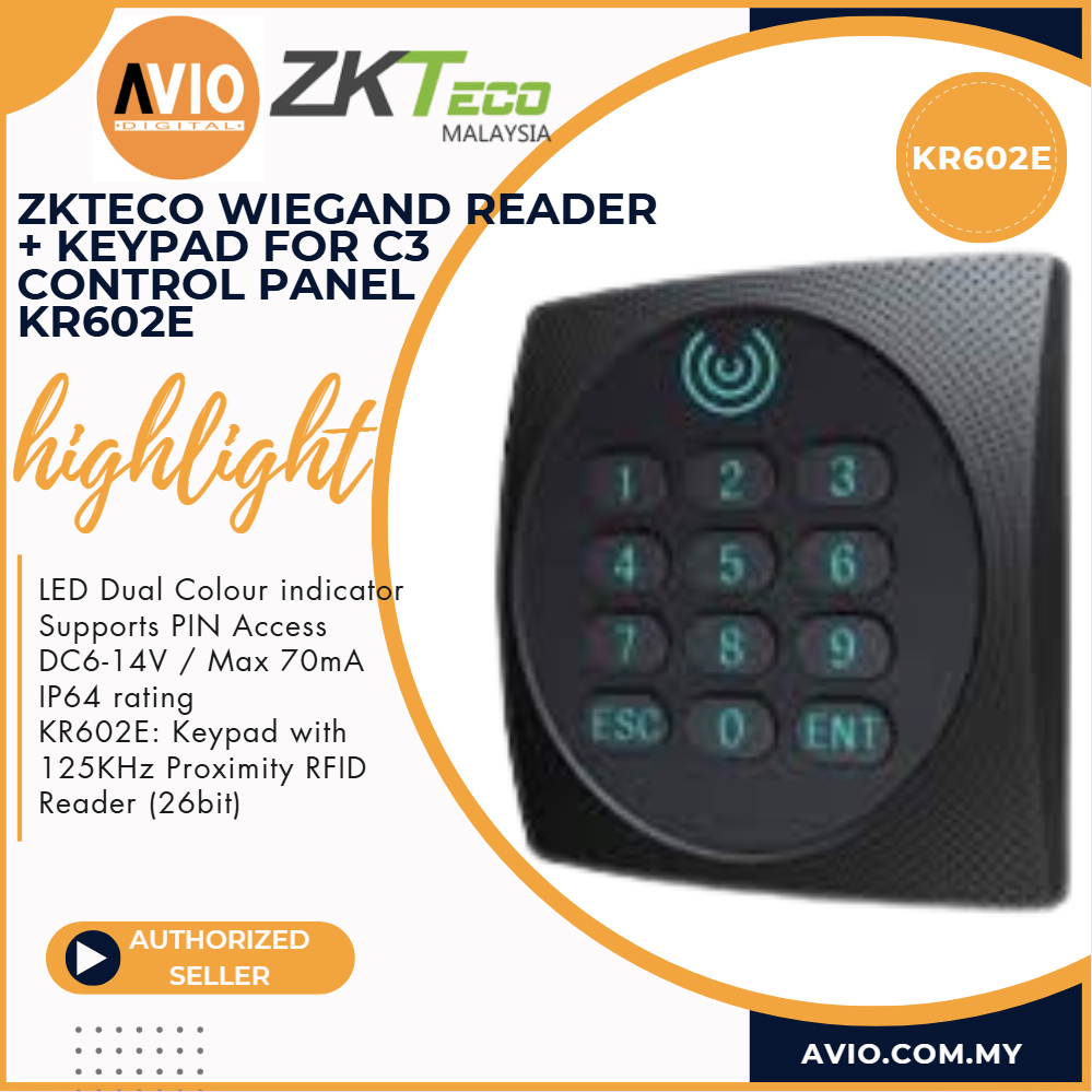 ZKTeco Outdoor Weatherproof 125KHz RFID ID EM Card Password Door Access ...