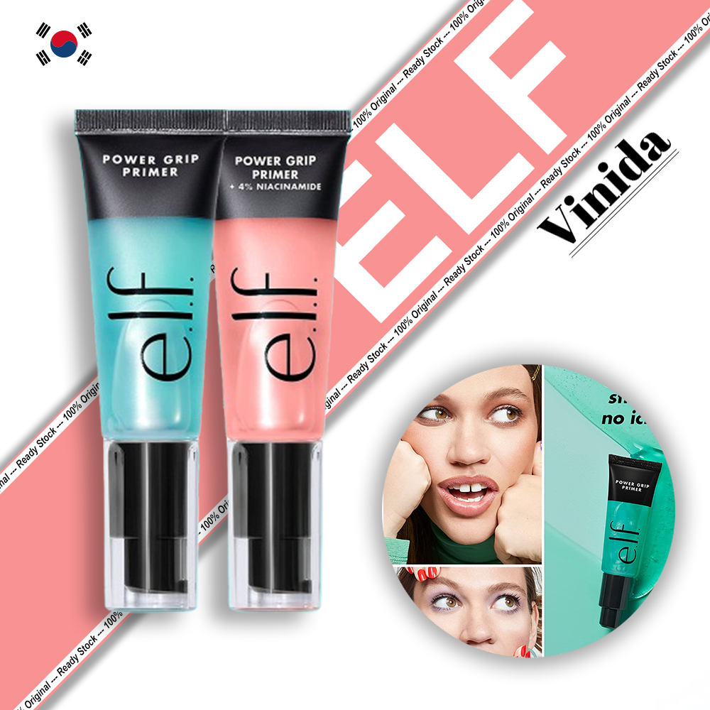 ELF Power Grip Primer 24ml + 4% Niacinamide, Gel-Based & Hydrating Face ...