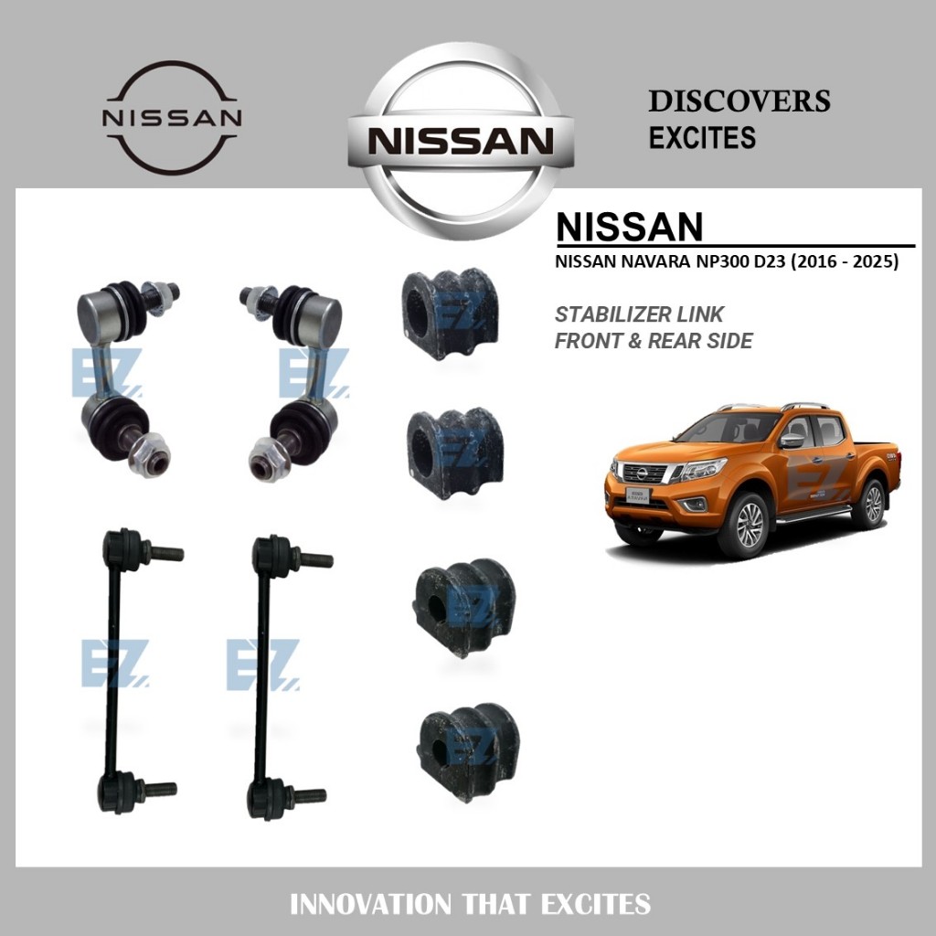 [8 IN 1] - FRONT & REAR STABILIZER LINK BUSH NISSAN NAVARA NP300 D23 ...