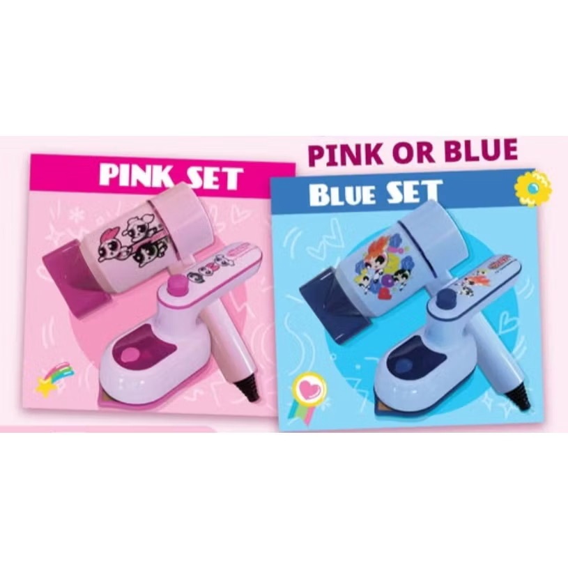 Powerpuff Girls Portable Hair Dryer & Mini Iron 便携式迷你吹风机和熨 | Shopee ...