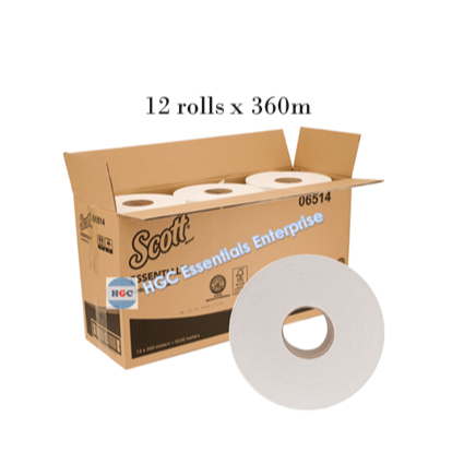 [Toilet Tissues] Scott® Essential JRT 2 Ply (06514) (Plain - 360m) - 12 Rolls | Shopee Malaysia
