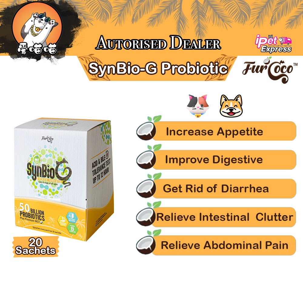 Furcoco Synbio-G Probiotic for dogs & cats (2g x 20 Sachets) | Shopee Malaysia