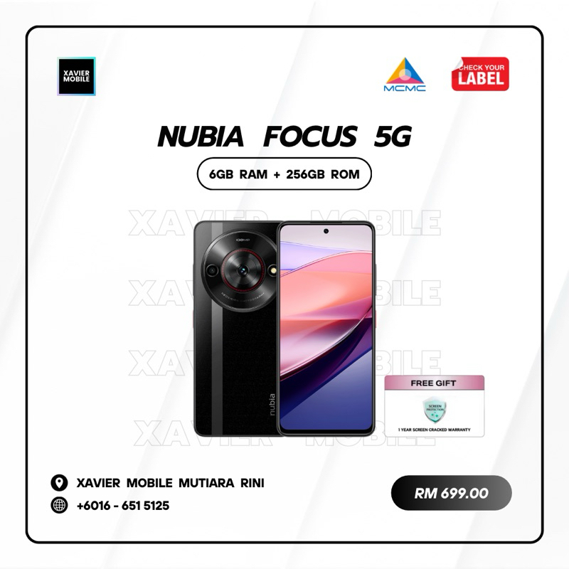 [Hot Model] Nubia Focus 5G | 6GB + 256GB | 5000mAh Battery | 22.5W Fast Charging | Shopee Malaysia