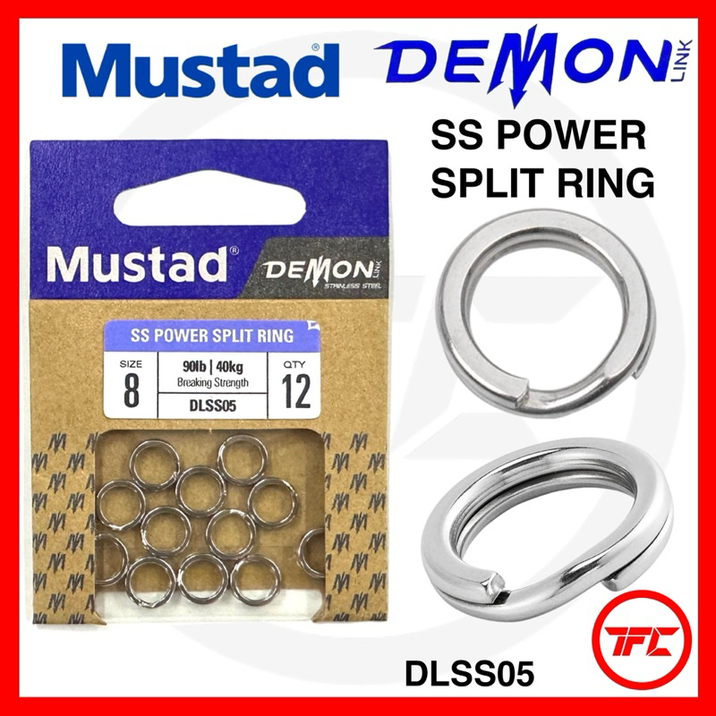 MUSTAD Demon SS Power Split Ring DLSS05 Stainless Steel Heavy Duty ...