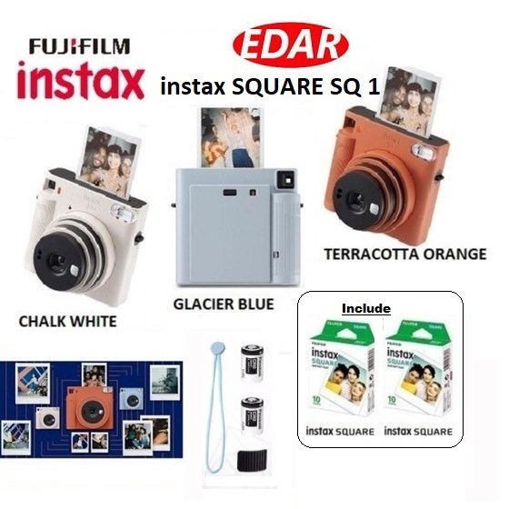 Fujifilm Instax SQ1 Camera Square Instant Camera Classic Kit with 2 ...