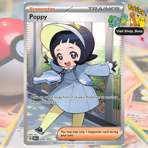 Pokemon | Poppy 220/197 | SV03 Obsidian Flames (OBF) | Shopee Malaysia