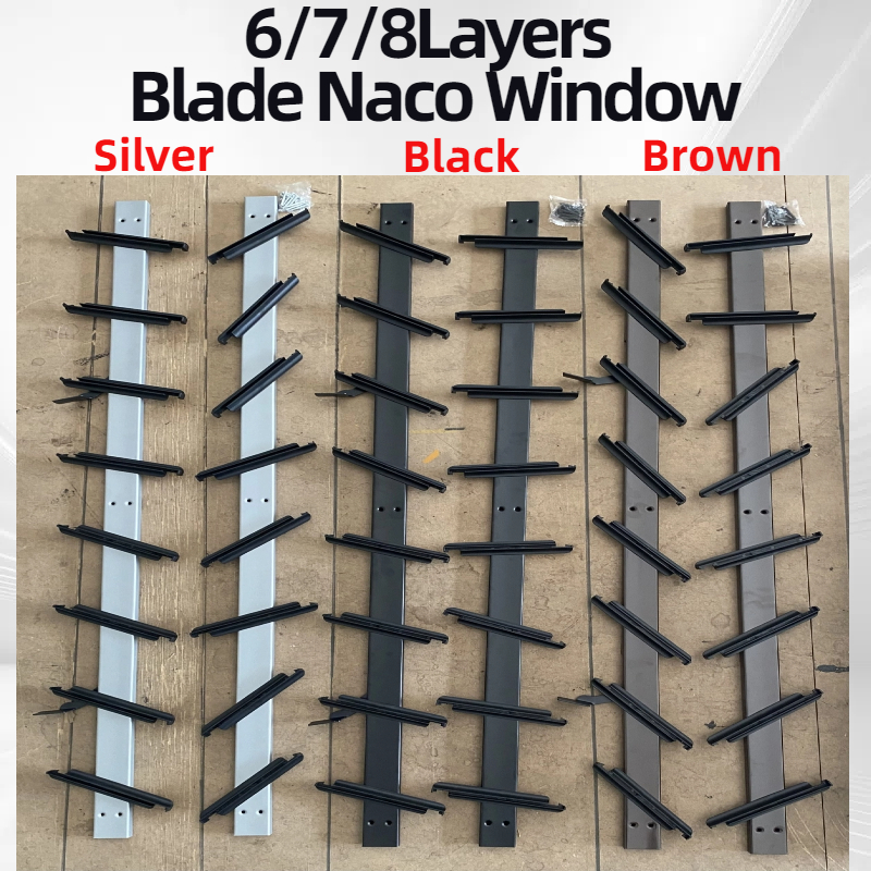6/7/8Layers Aluminium Window Louvers Blade Window Naco/Silver/Black ...
