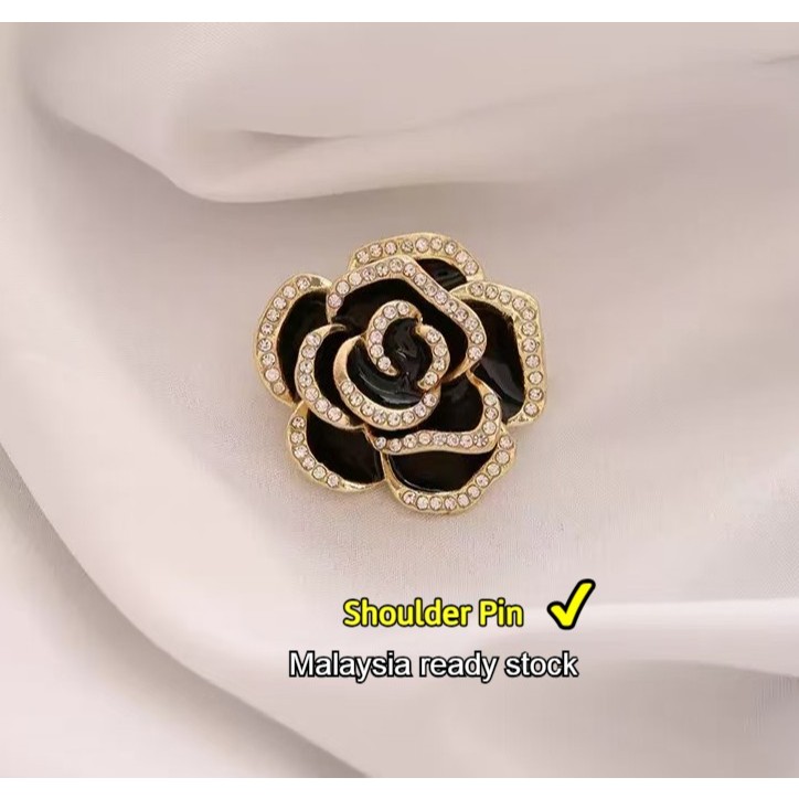 Shoulder Pin Rose Kerongsang Bunga Ros Elegant Pin Besar Bahu Tudung ...