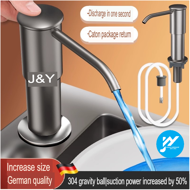 Kitchen Sink Soap Dispenser Large Flow with ABS Pump Head Hand Press ...