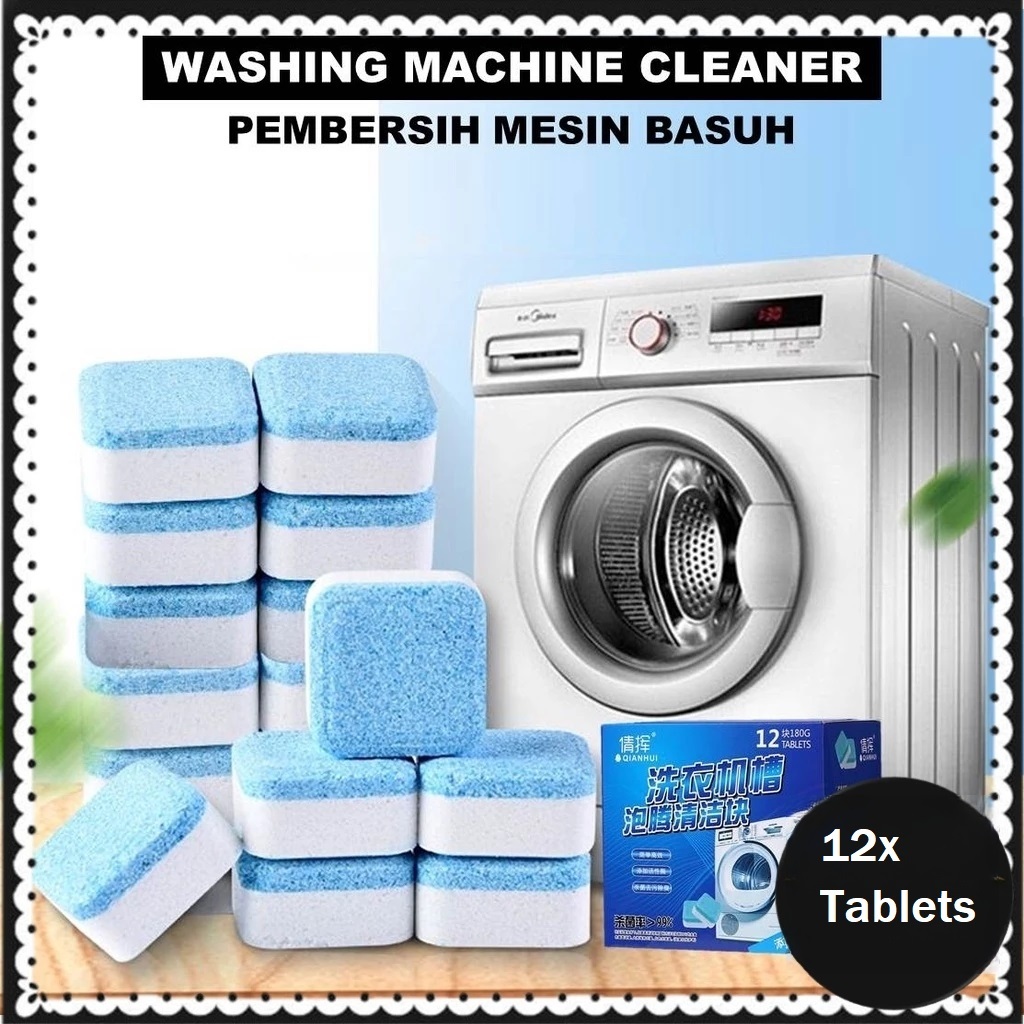 (12pcs) Washing Machine Cleaner Deep Cleaning Tablets Descaler for ...