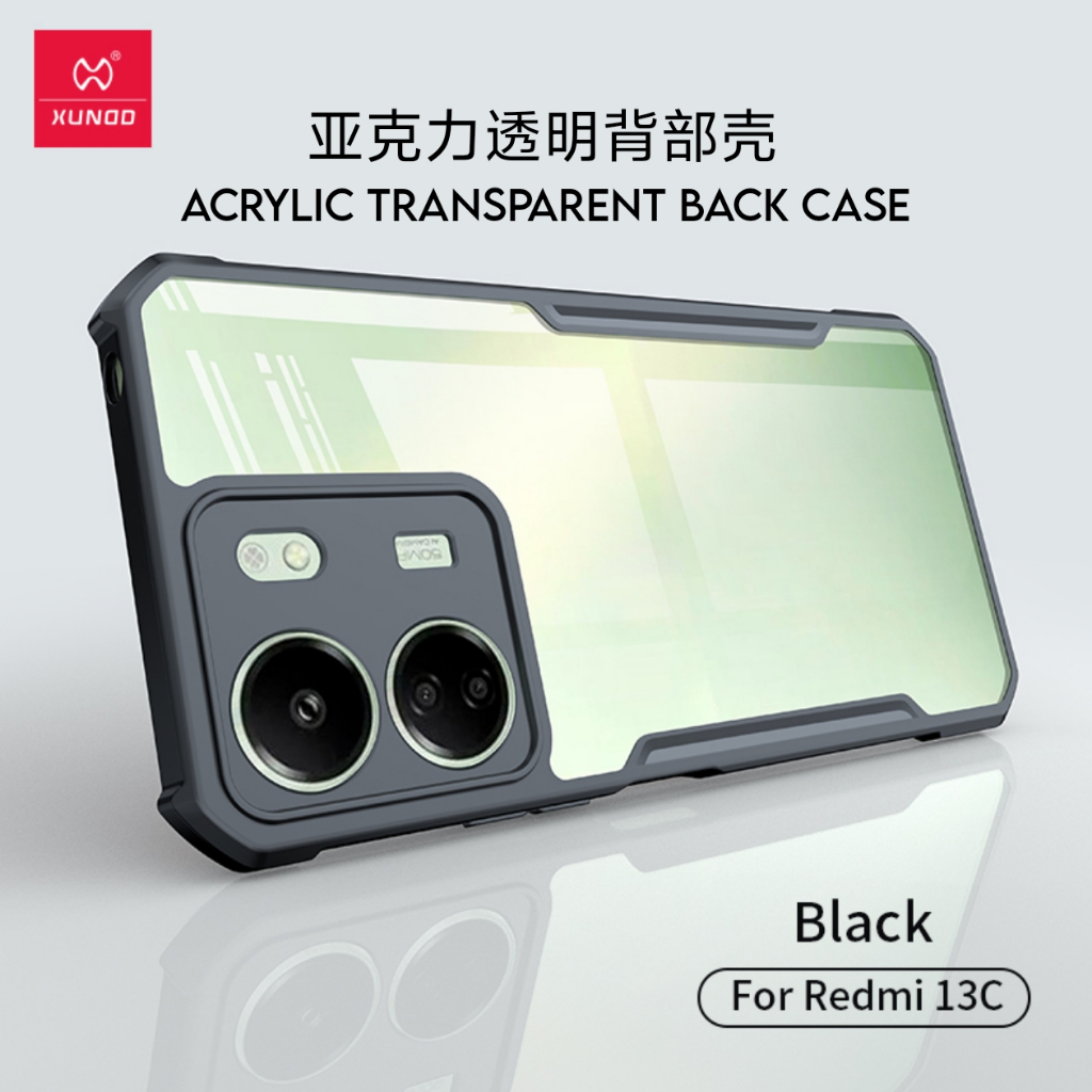 Redmi 13C Case Xundd Acrylic Transparent Case Poco C65 Airbag Drop ...