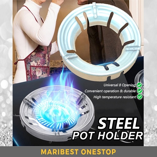 Steel Kitchen Windproof Stove Cover Ring Reducer 8 Opener Pot Holder ...
