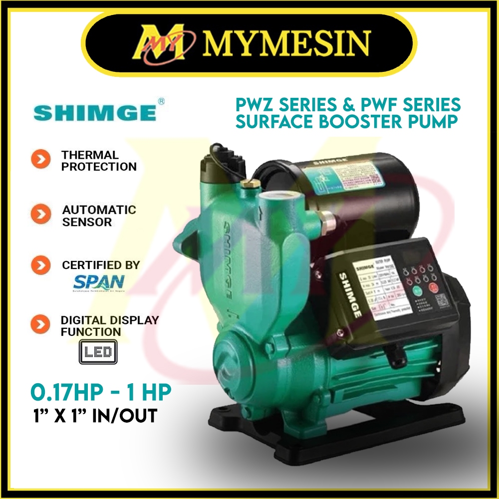 SHIMGE PW-F I PW-Z Automatic Self-Priming Pump Water Booster Pump Pam Air Rumah 0.17HP - 1HP ...