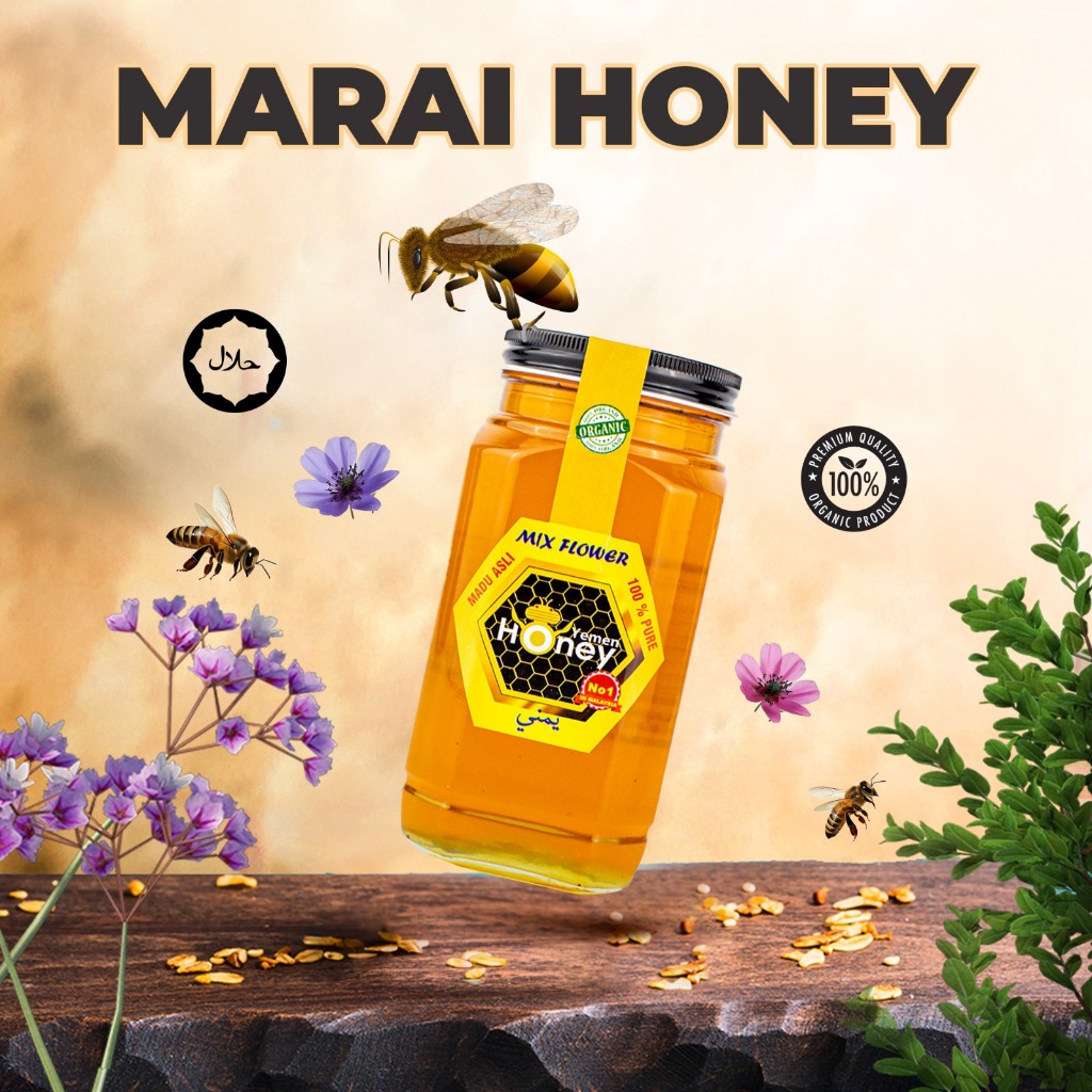 Marai HADRAMAWT HONEY GREAD AA NATURAL 100% Yemen Marai honey Asal Madu ...