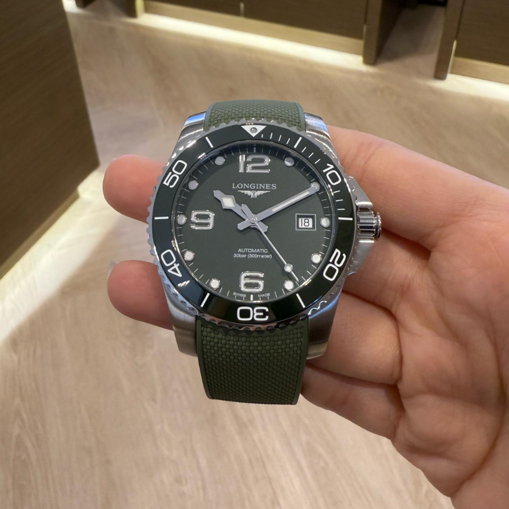 Longines HydroConquest Green RS - 41mm | Shopee Malaysia