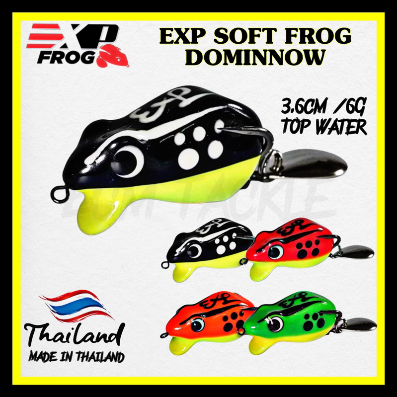 EXP Dominnow Soft Frog | 3.6cm / 6g | Thailand Soft Rubber Frog | Deep ...