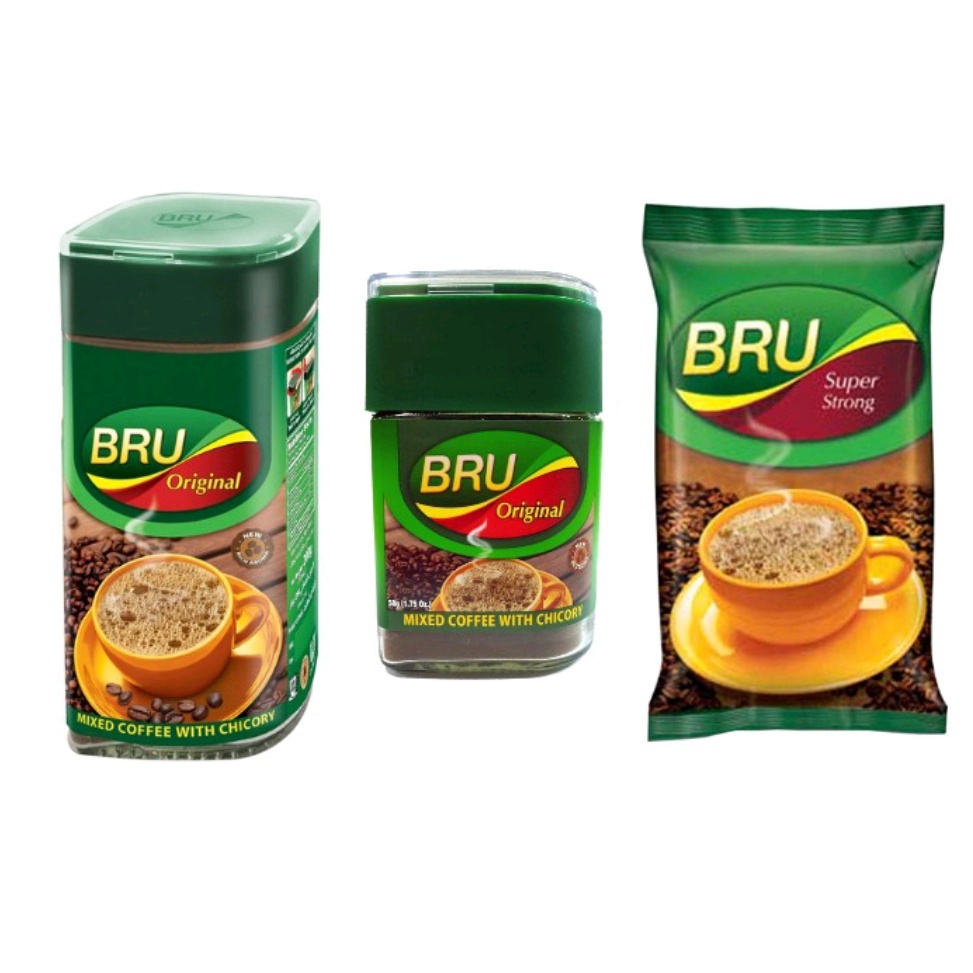 BRU ORIGINAL MIXED COFFEE WITH CHICORY100G&200G AND SUPER STRONG 500G ...