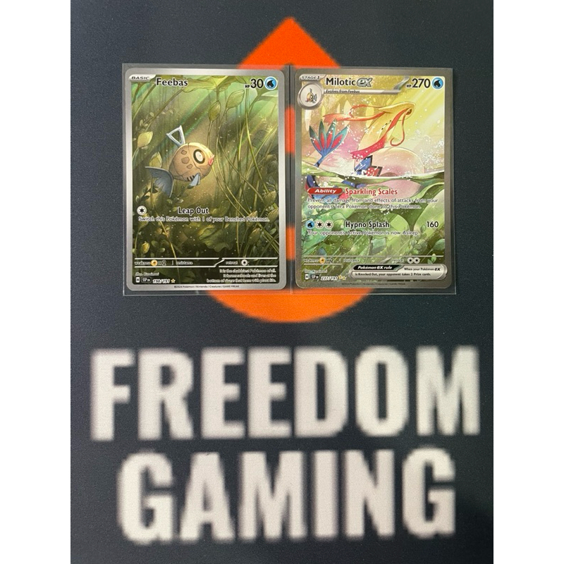 Pokemon TCG Surging Sparks - Feebas & Milotic ex (Set - Near Mint ...