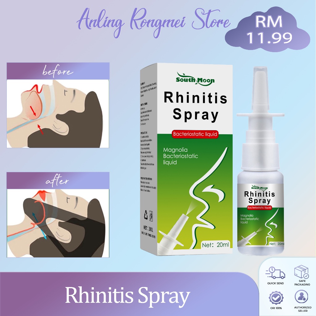 【🔥100%ORI】Rhinitis Spray 20ml Snore Spray Anti snoring spray Nasal ...
