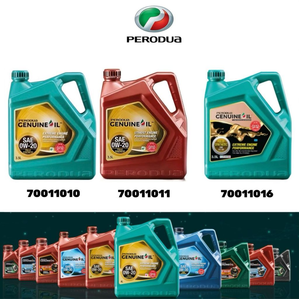 70011010 / 70011011 / 70011016 Perodua SAE 0W20 (3.5L) Fully Synthetic ...